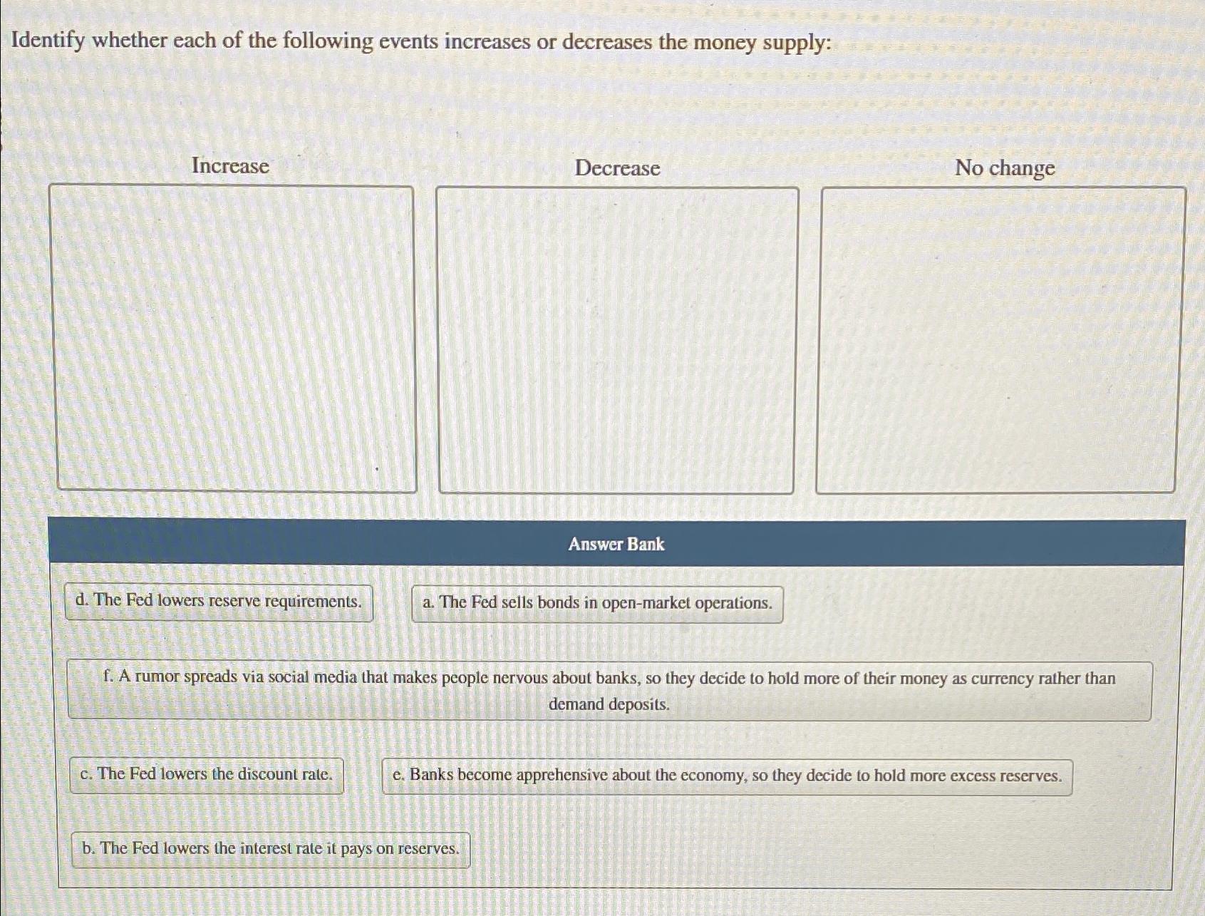 Solved Identify whether each of the following events | Chegg.com