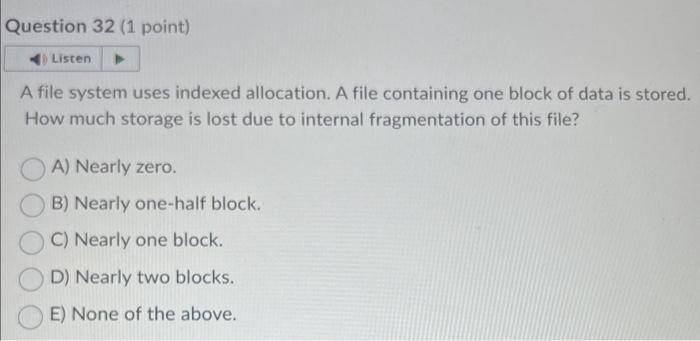 Solved A file system uses indexed allocation. A file | Chegg.com