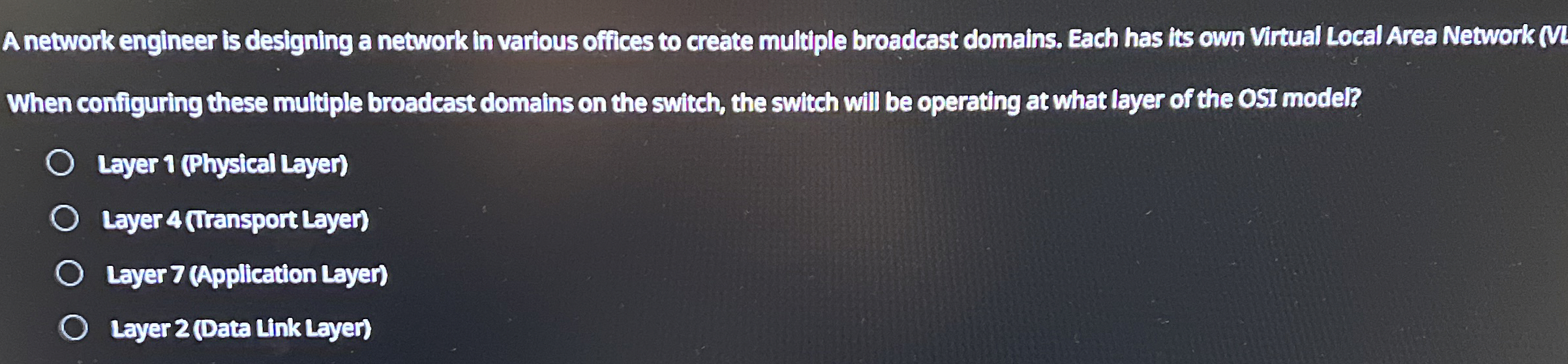 Solved A network engineer is designing a network in various | Chegg.com