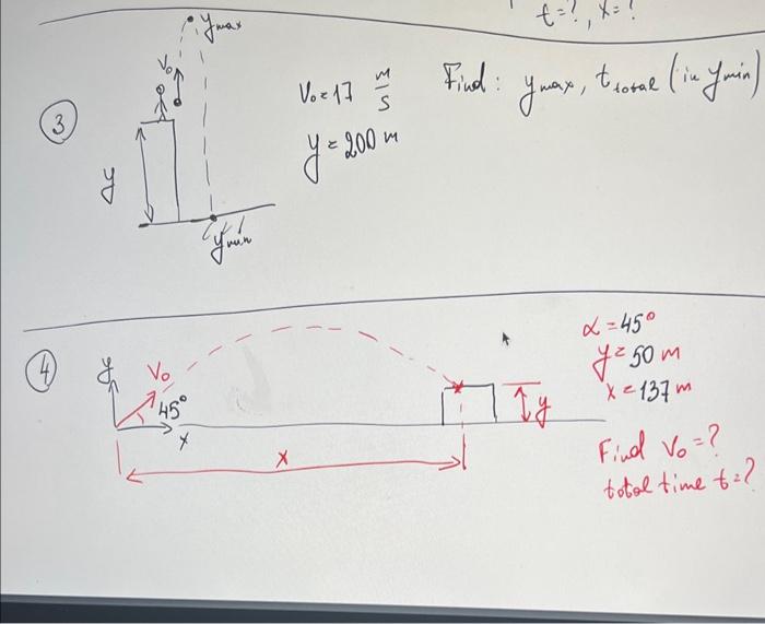 Solved V0=17sm Find: ymax ,ttotal ( in ymin ) y=200 m | Chegg.com