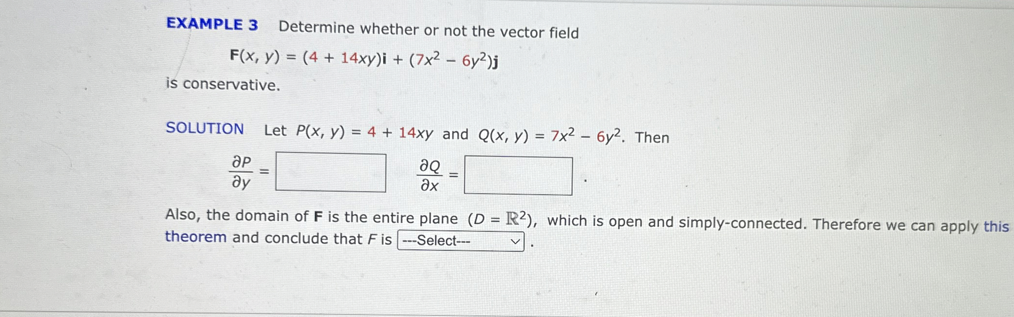 Solved EXAMPLE 3 ﻿Determine whether or not the vector | Chegg.com