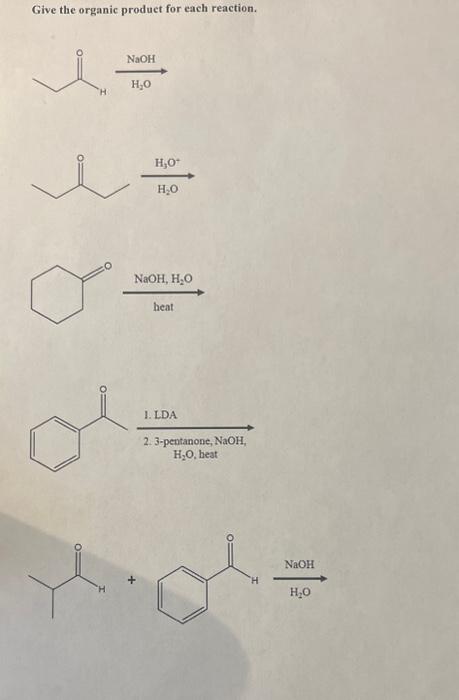Solved Give the organic product for each reaction. heat | Chegg.com
