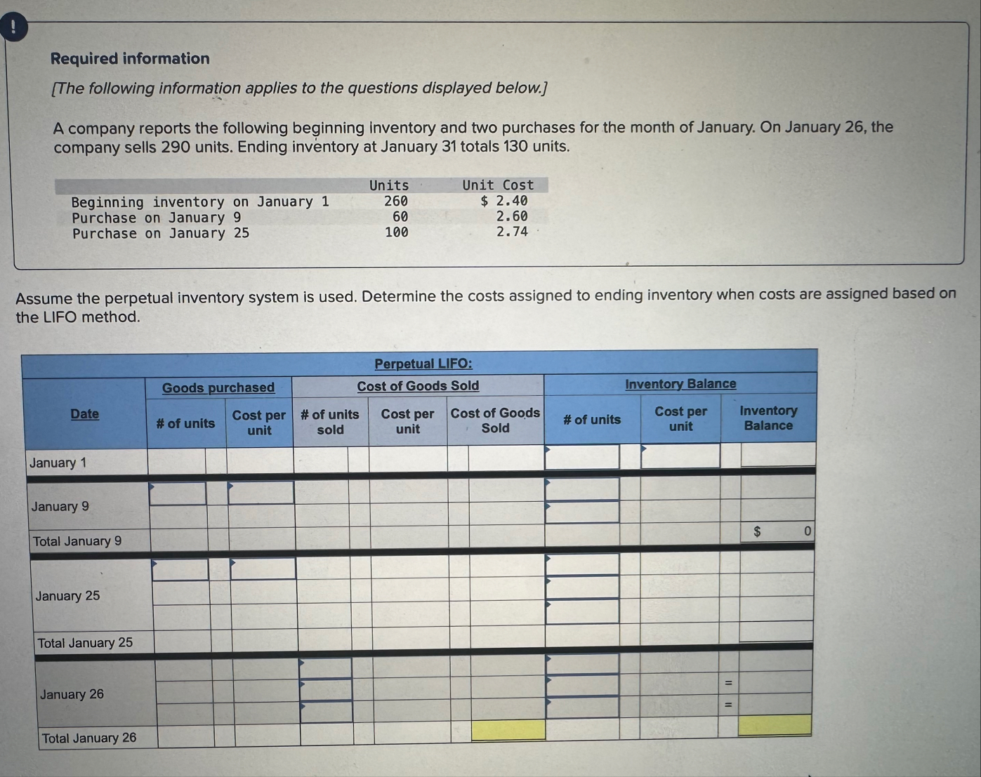 Solved Required information[The following information | Chegg.com