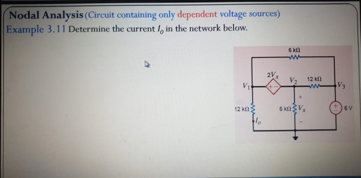 Solved Nodal Analysis (Circuit containing only dependent | Chegg.com