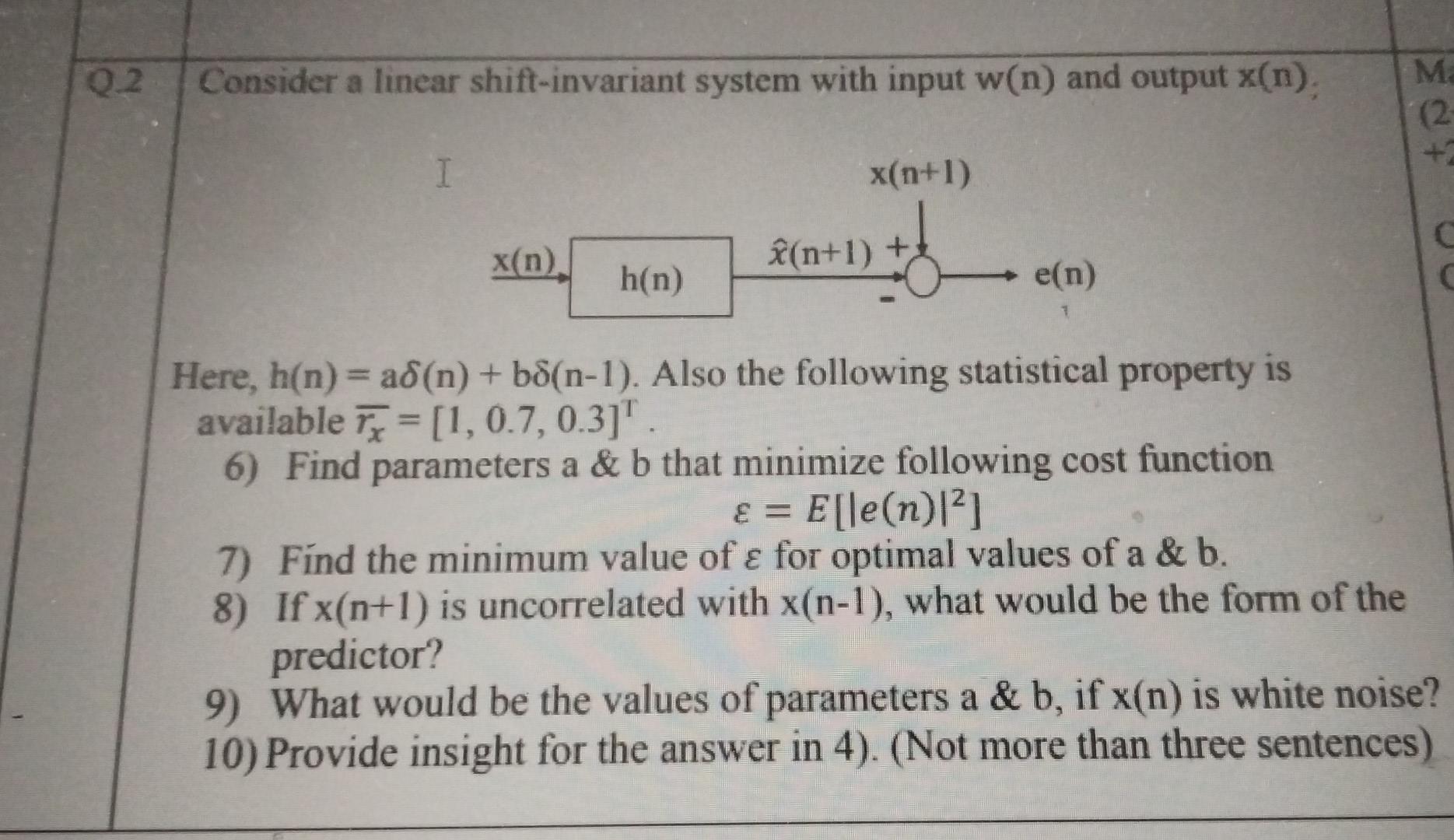 0.2 Consider a linear shift-invariant system with | Chegg.com