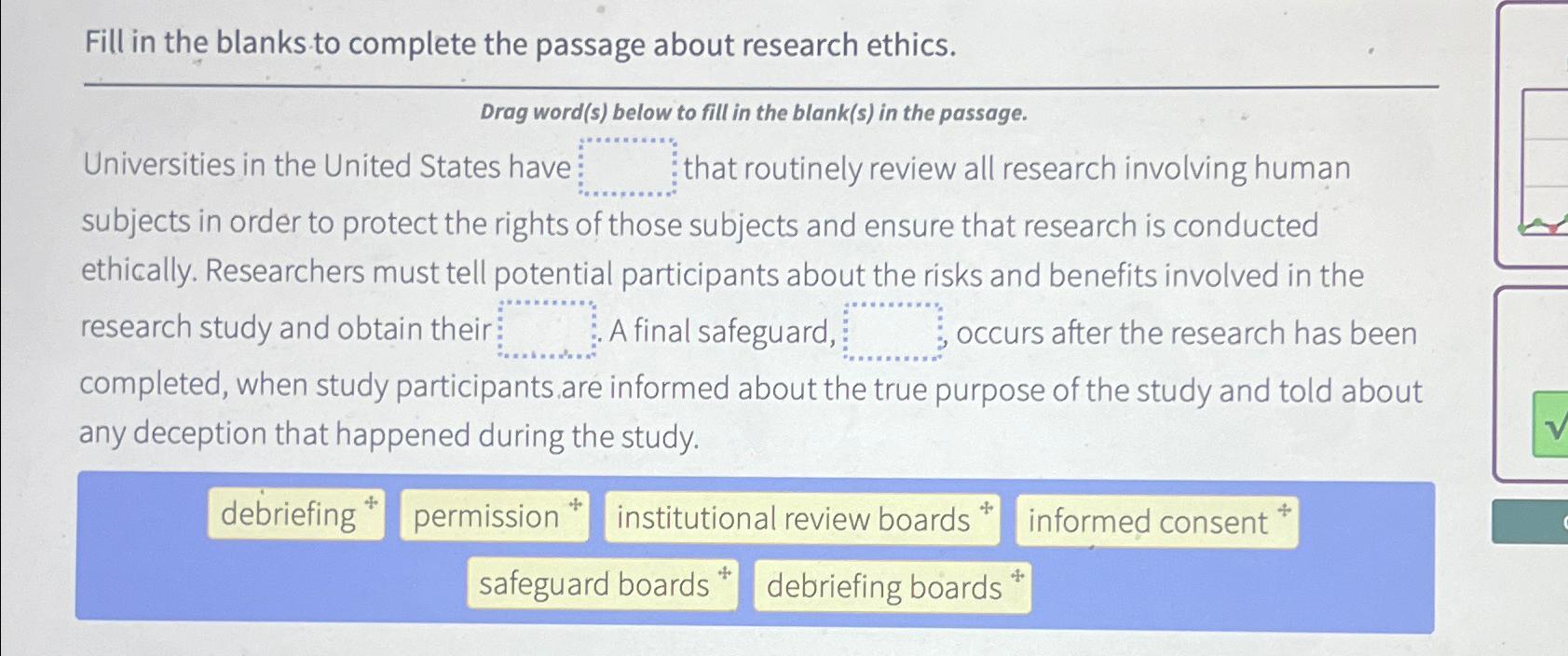 Solved Fill in the blanks to complete the passage about | Chegg.com