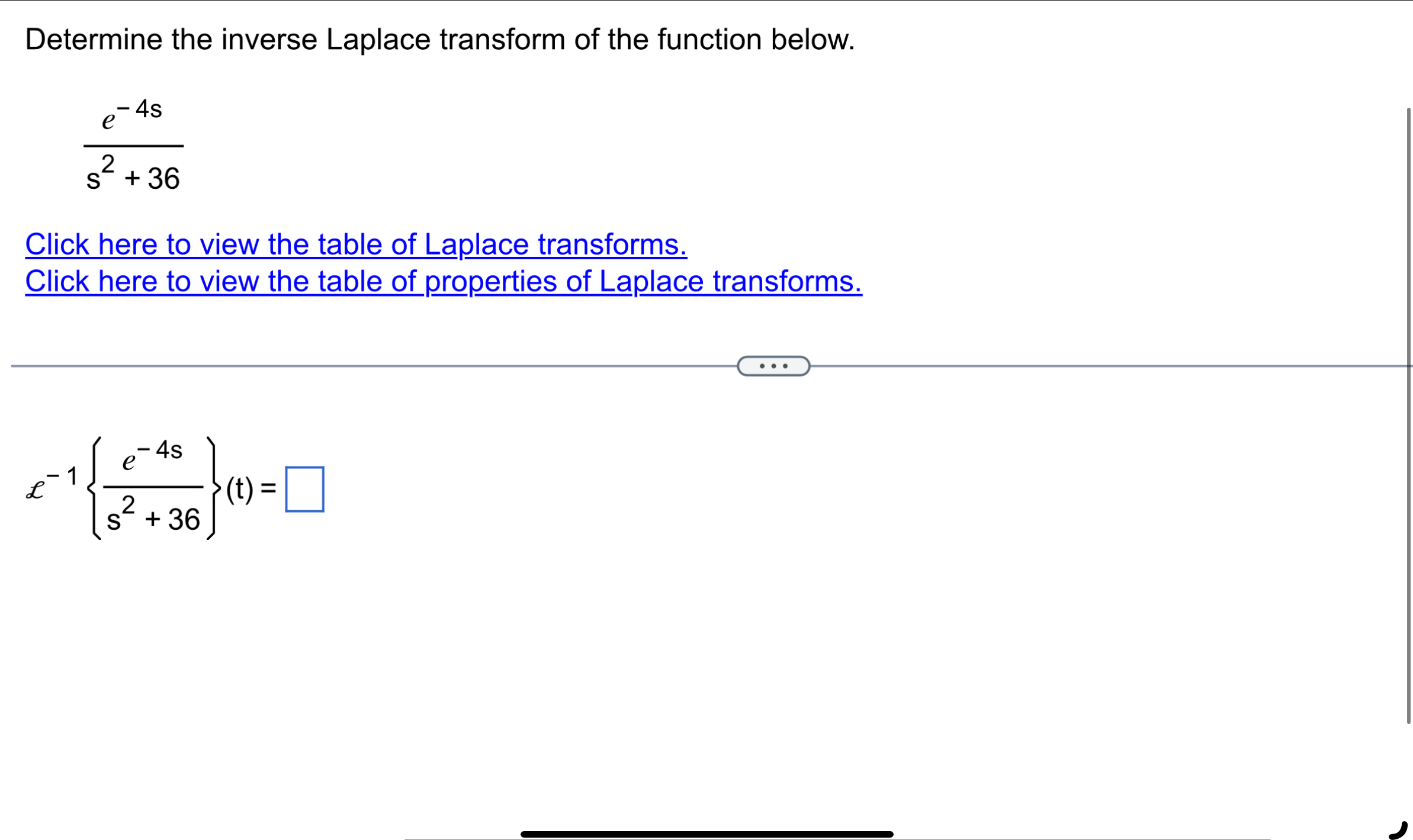 Solved Determine the inverse Laplace transform of the | Chegg.com