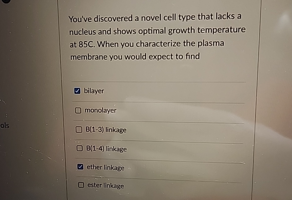 Solved You've discovered a novel cell type that lacks a | Chegg.com