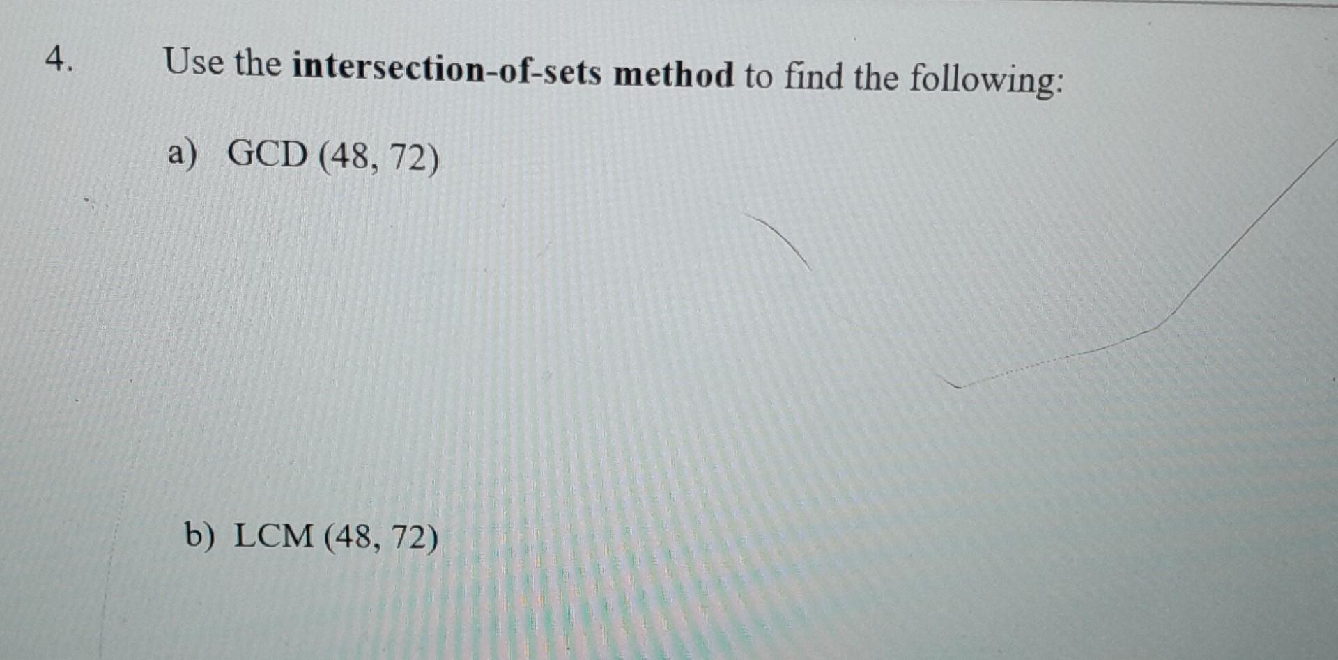 Solved 4. Use the intersection-of-sets method to find the | Chegg.com