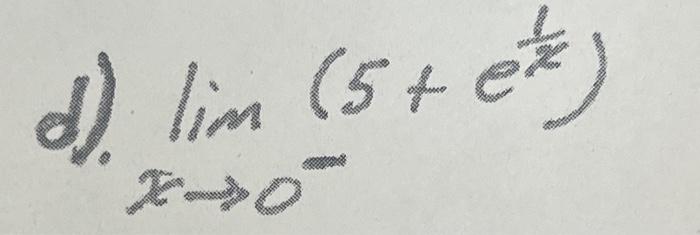 Solved SHOW ALL WORK Please find the following limits for a) | Chegg.com