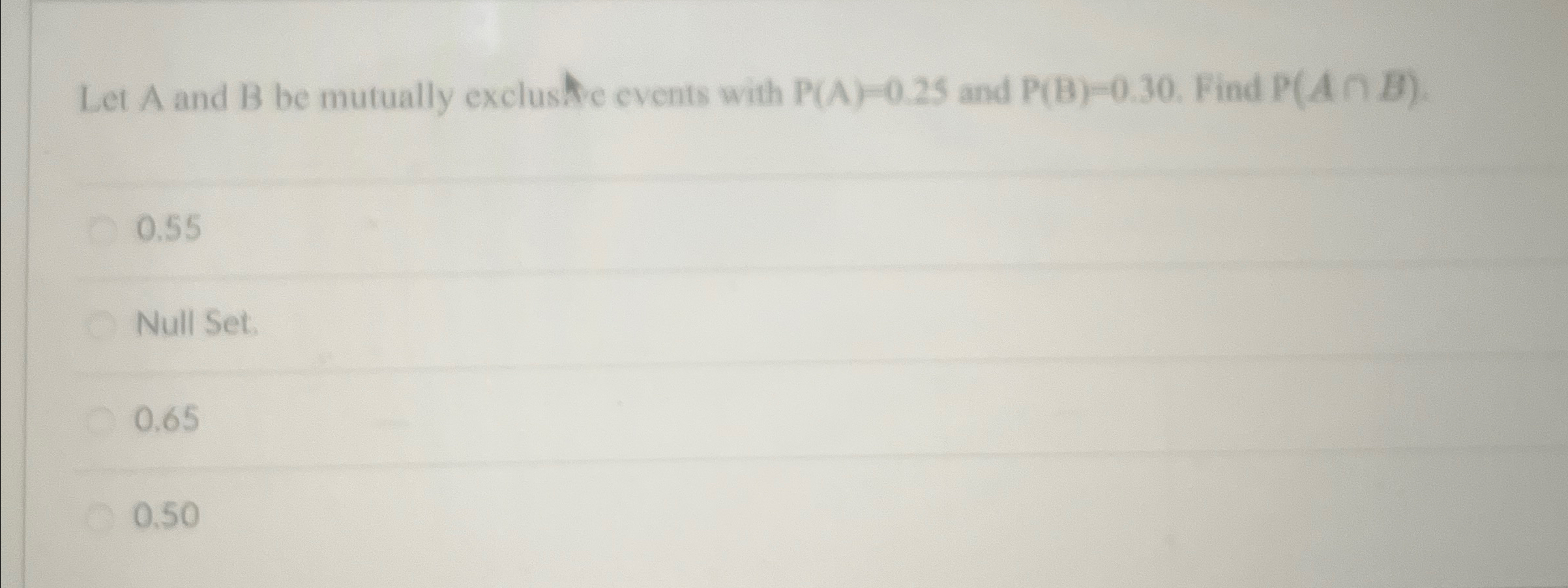 Solved Let A and B ﻿be mutually exclus A ﻿e events with | Chegg.com