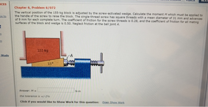Solved CES Chapter 6, Problem 6/072 The vertical position | Chegg.com