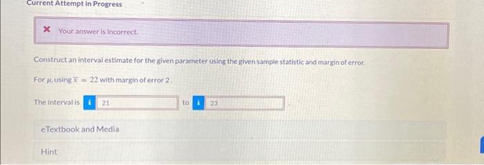 Solved Current Attempt in Progress X Your answer is | Chegg.com