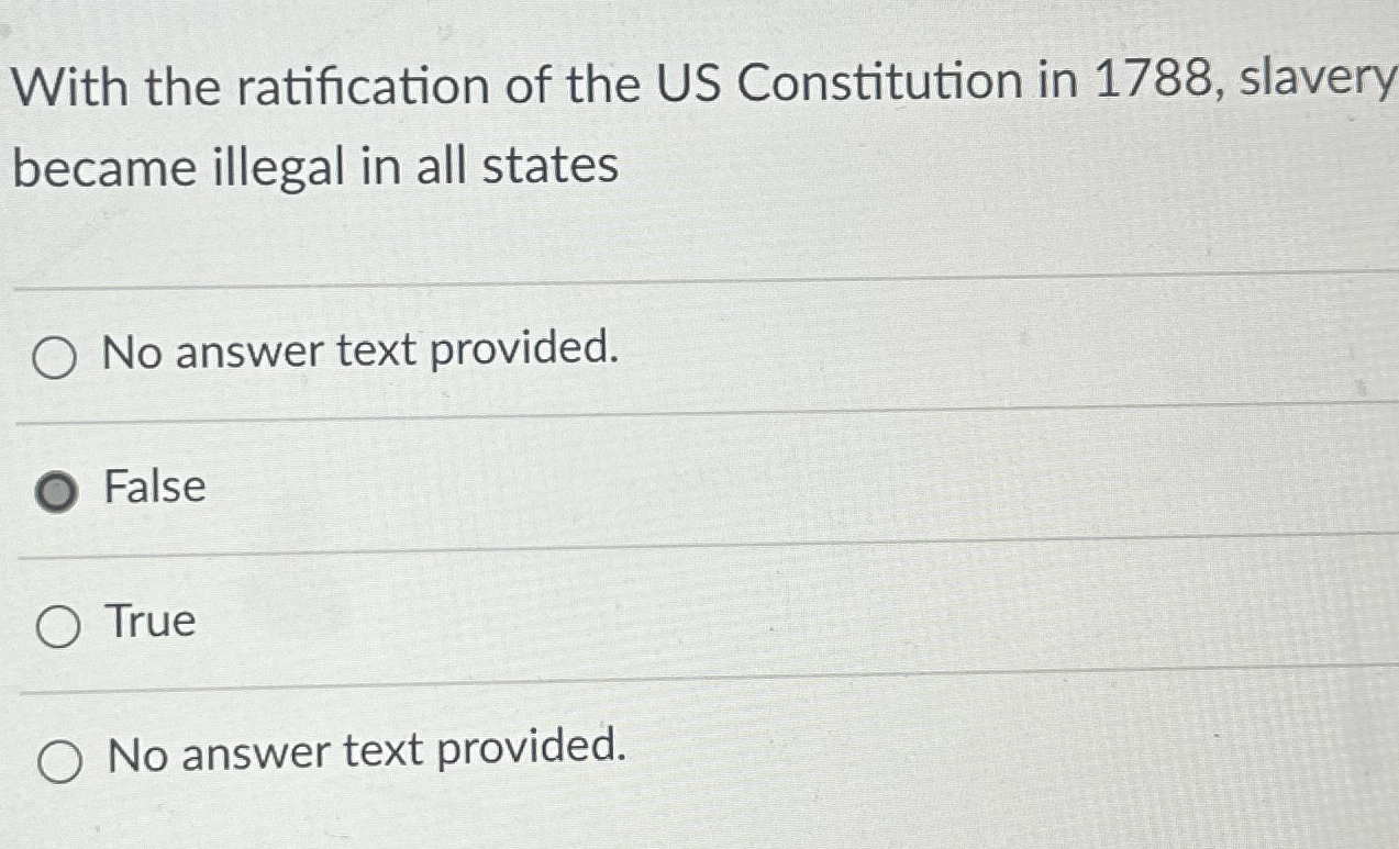 Solved With the ratification of the US Constitution in | Chegg.com