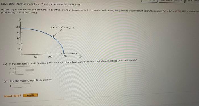 Solved Solve Using Lagrange Multipliers The Stated Extreme