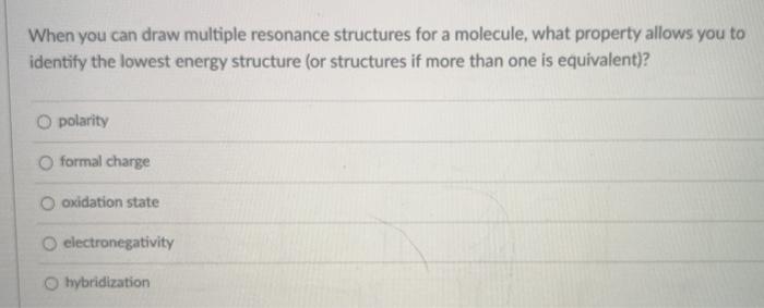 Solved When you can draw multiple resonance structures for a | Chegg.com