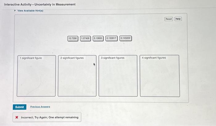 Solved Interactive Activity-Uncertainty in Measurement | Chegg.com