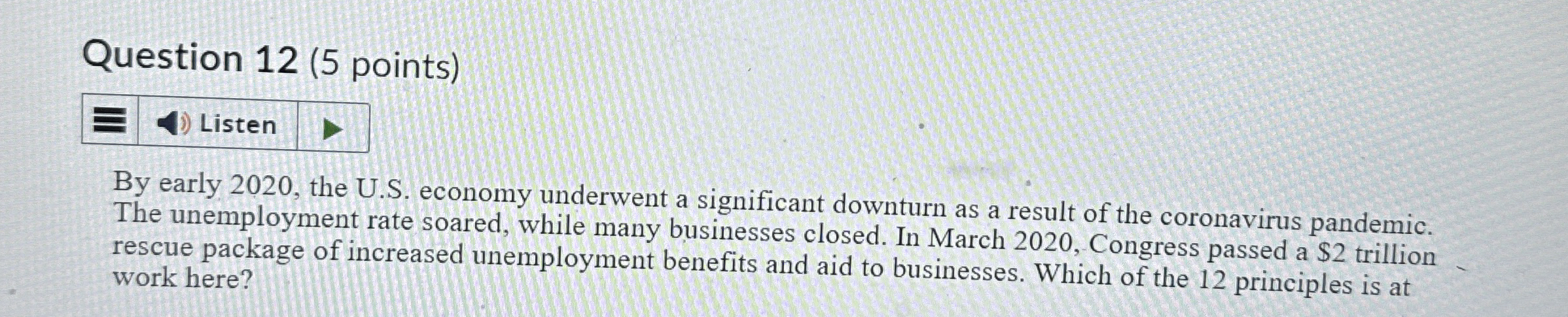 Solved Question 12 (5 ﻿points)q,By early 2020, ﻿the U.S. | Chegg.com