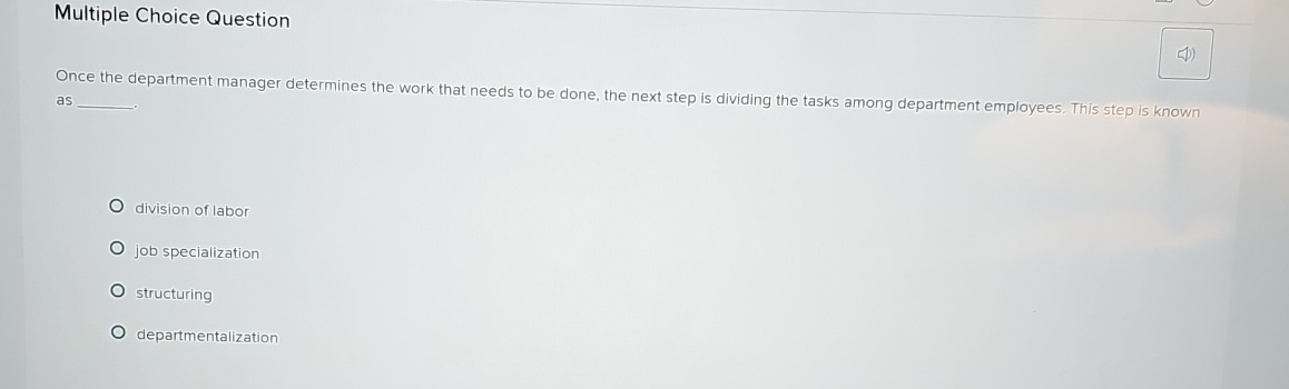 Solved Multiple Choice QuestionOnce the department manager | Chegg.com