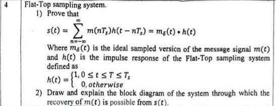 Flat Top Sampling System 1 Prove That
