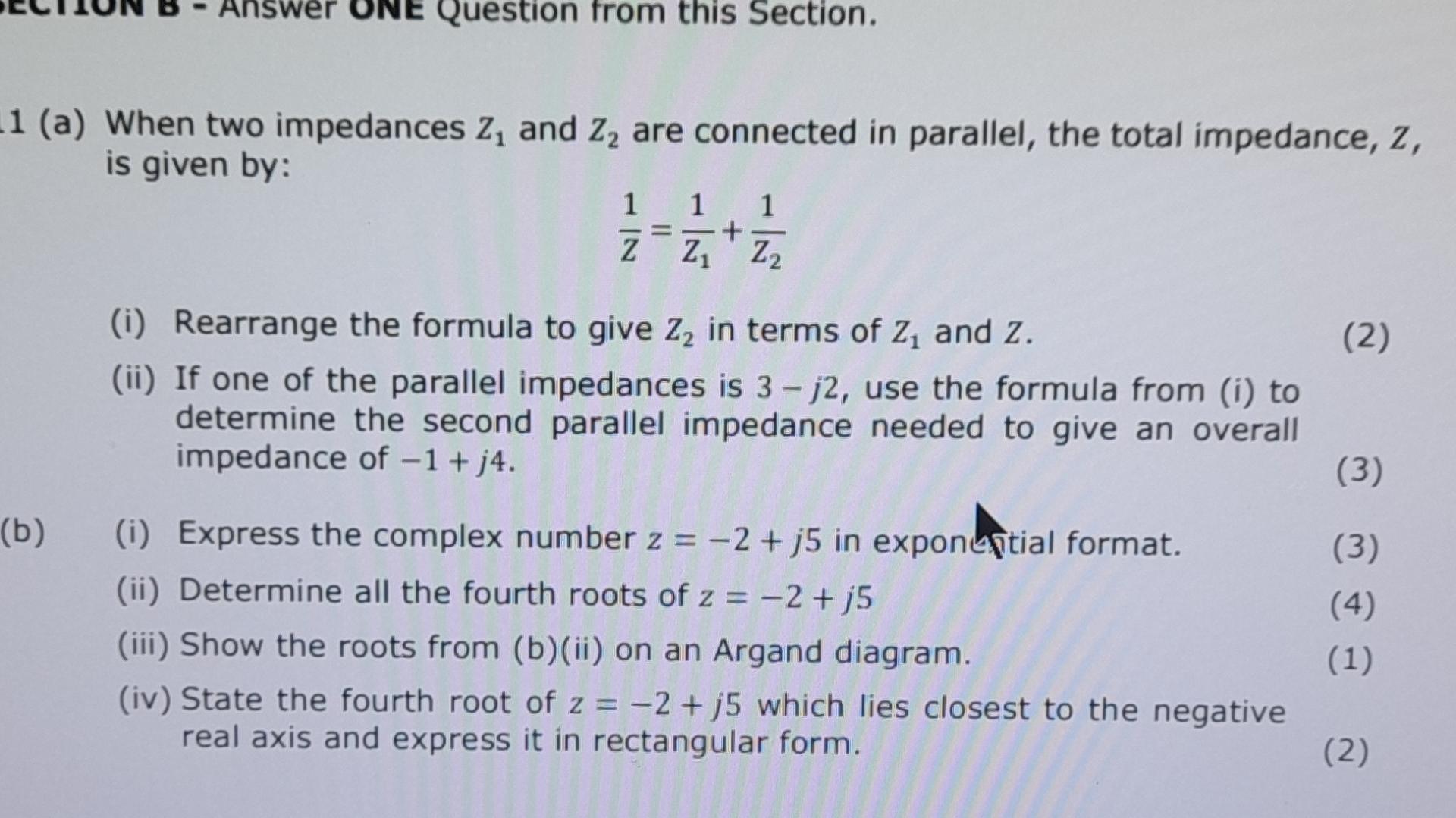 Solved Answer ONE Question from this Section. 1 (a) When two | Chegg.com