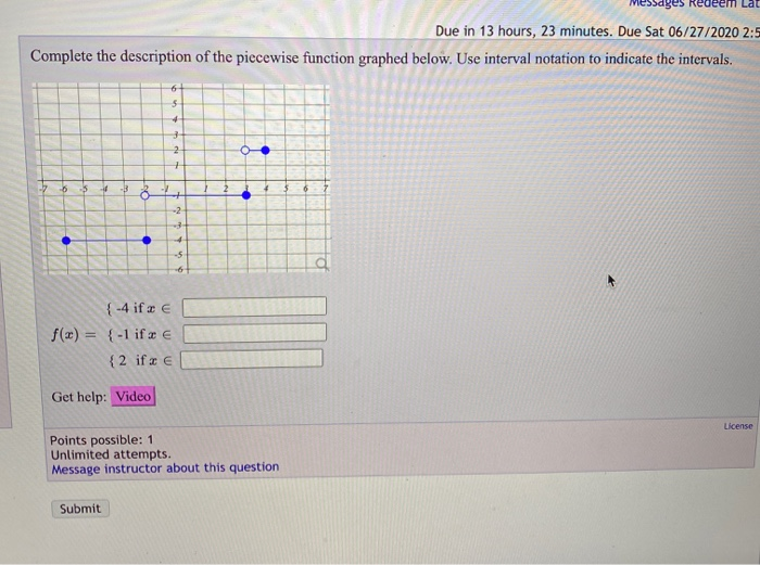 Solved ENTERING INTERVAL ANSWERS For intervals of values, | Chegg.com