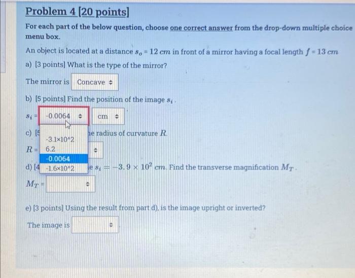 Solved Problem 4 (20 points) For each part of the below | Chegg.com