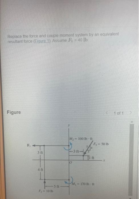 Solved Replace the force and couple moment system by an | Chegg.com