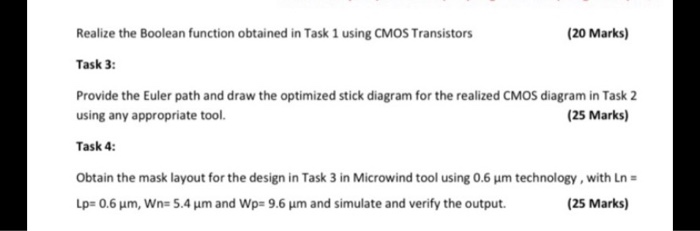 Realize the Boolean function obtained in Task 1 using | Chegg.com