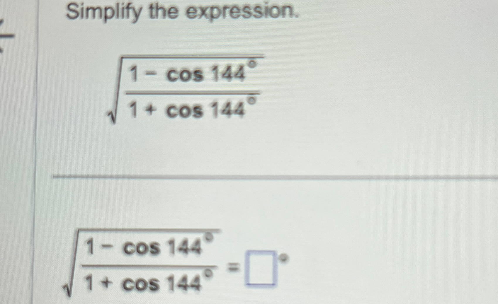 Solved Simplify the | Chegg.com