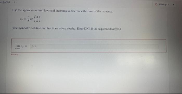 Solved Use the appropriate limit laws and theorems to | Chegg.com