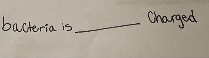 Solved bacteria is Charged | Chegg.com