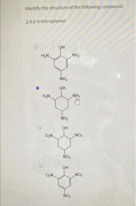 Solved Identify the structure of the following compound: | Chegg.com