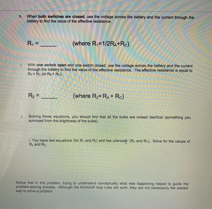 Worksheet for Exploration 30.2: Light Bulbs In this | Chegg.com
