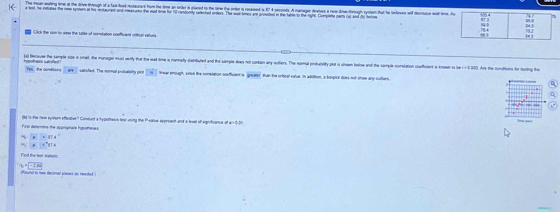 Solved Click the icon to view the table of correlation | Chegg.com