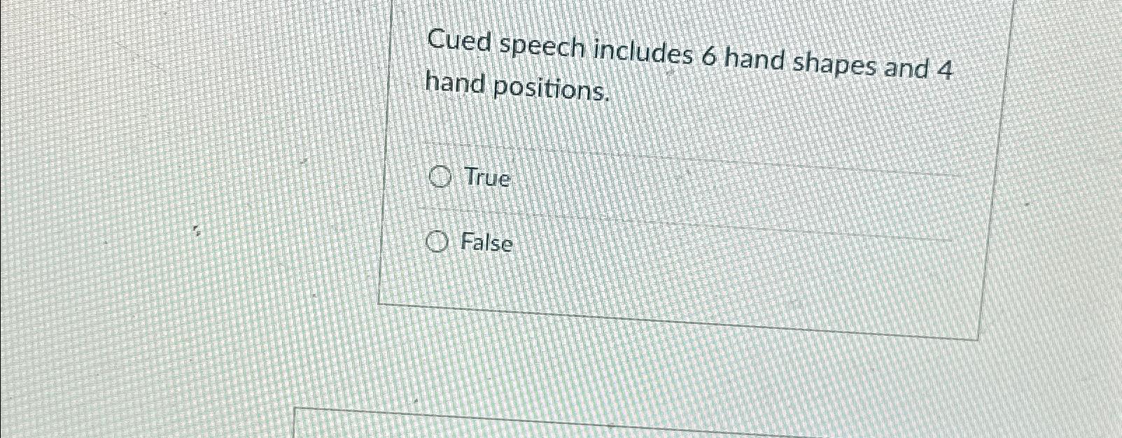 Solved Cued speech includes 6 ﻿hand shapes and 4 ﻿hand | Chegg.com