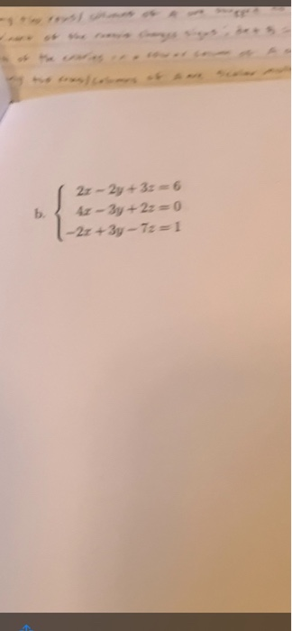Solved Solve each system of equations using matrices (row | Chegg.com