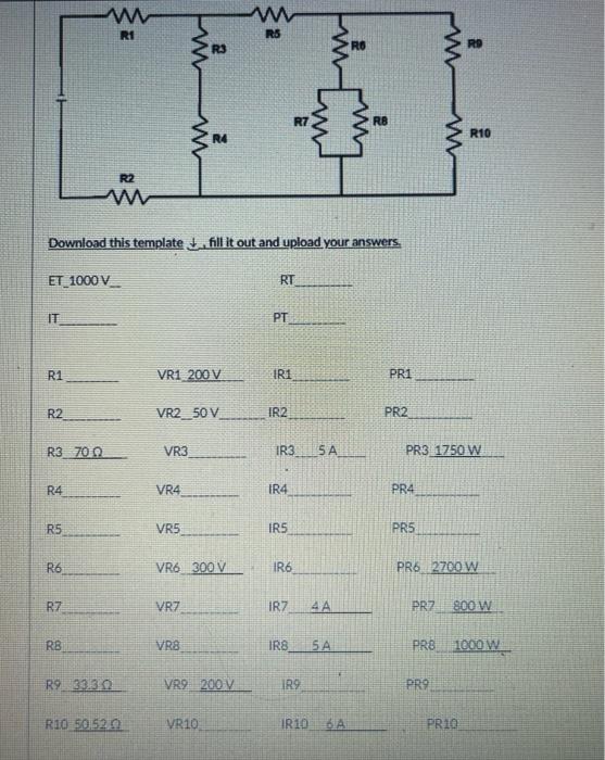 Solved Download this template ↓, fill it out and upload your | Chegg.com