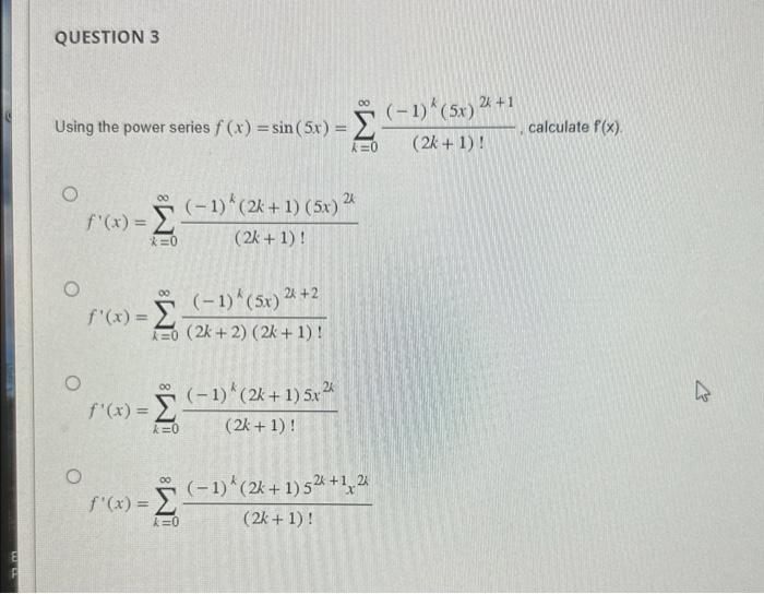 Solved Using the power series | Chegg.com