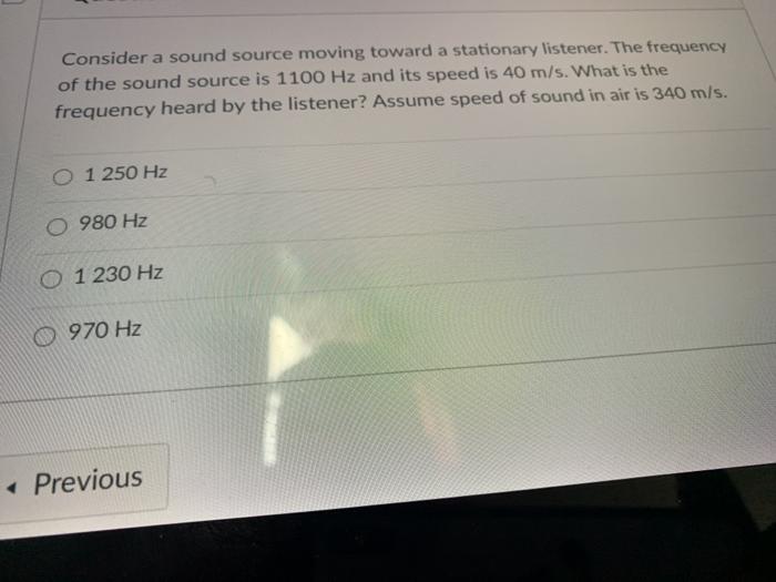 Solved Consider a sound source moving toward a stationary | Chegg.com