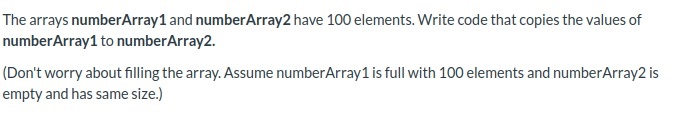 Solved The Arrays Numberarray1 And Number Array2 Have 100 