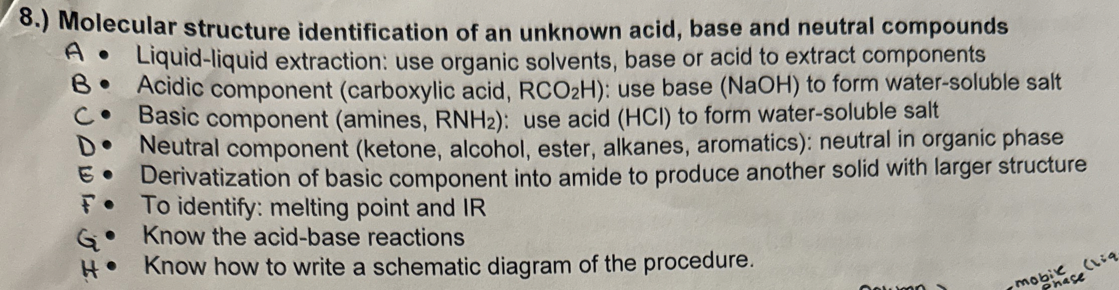 Solved 8.) ﻿Molecular structure identification of an unknown | Chegg.com
