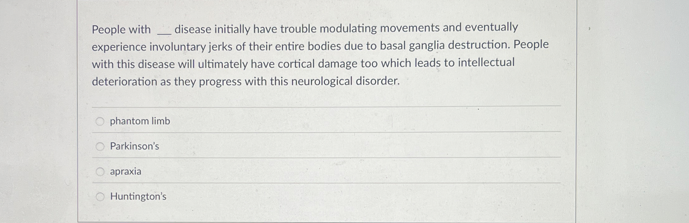 Solved People with ﻿disease initially have trouble | Chegg.com