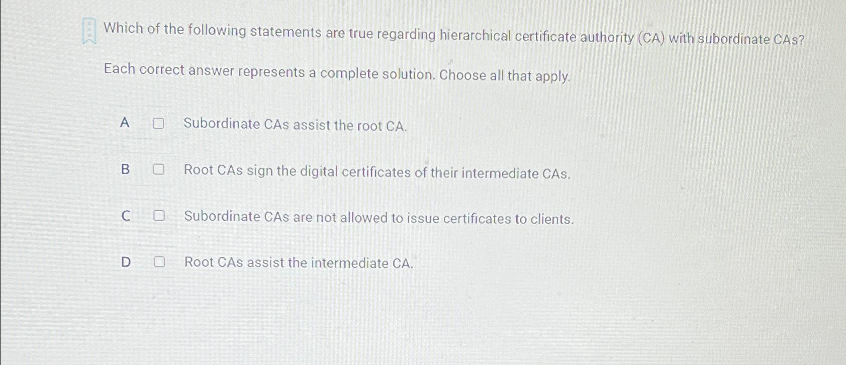 Solved Which of the following statements are true regarding | Chegg.com