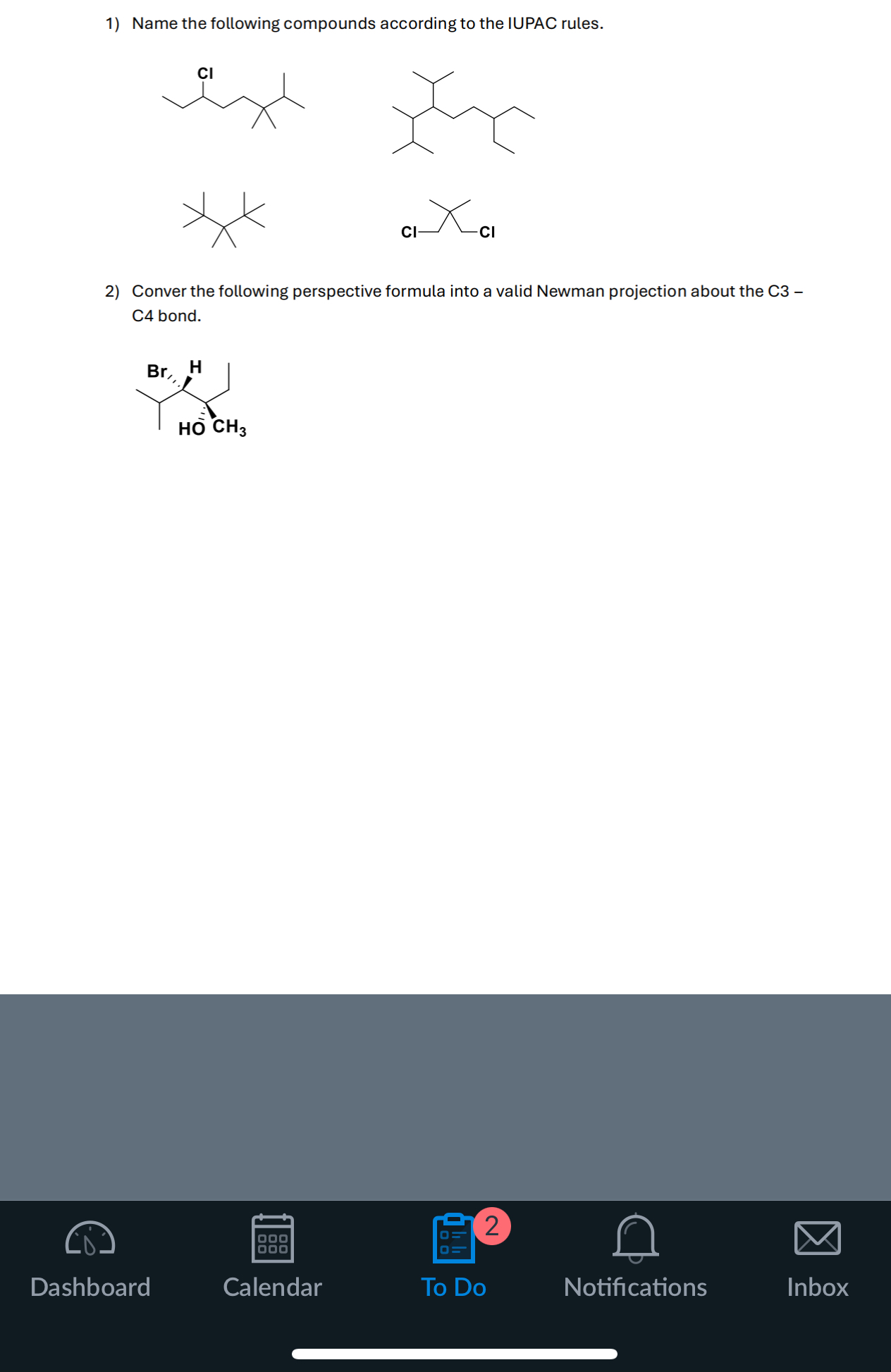Solved Name the following compounds according to the IUPAC | Chegg.com