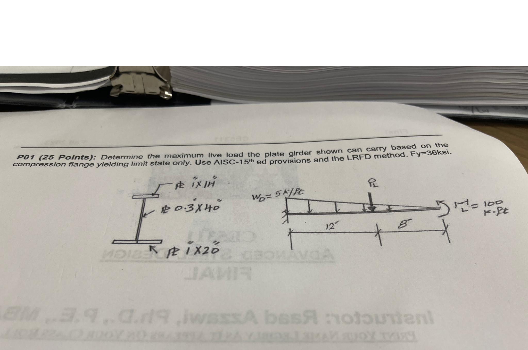 Solved Course: Advanced Steel DesignNote: Please provide | Chegg.com