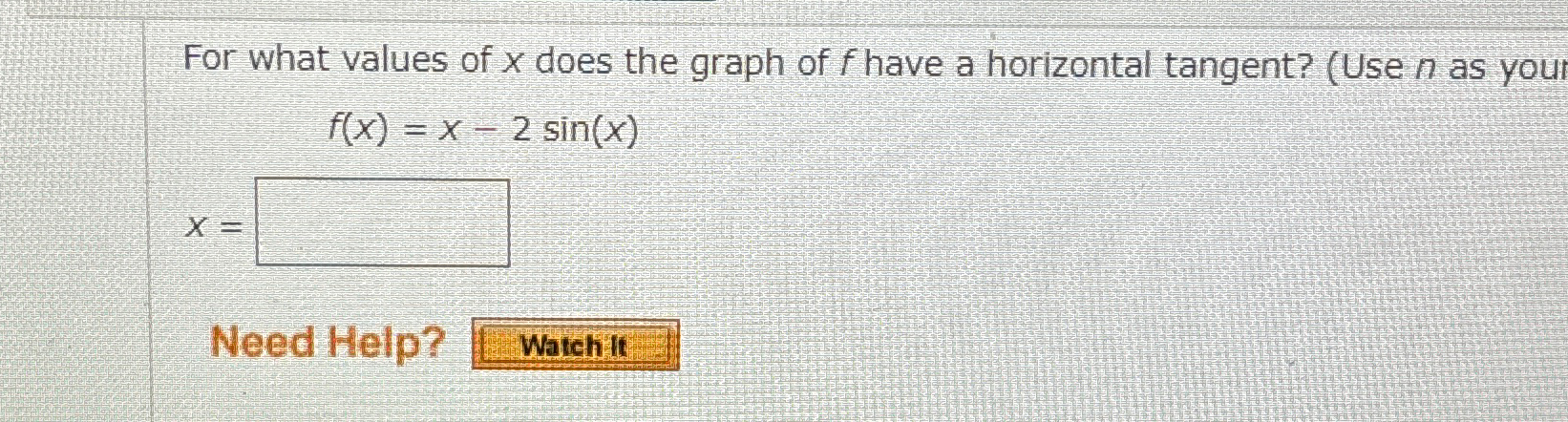 Solved For what values of x ﻿does the graph of f ﻿have a | Chegg.com