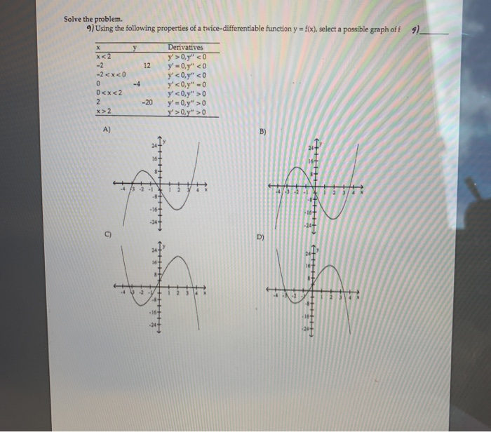 Solved Solve the problem. 9) Using the following properties | Chegg.com