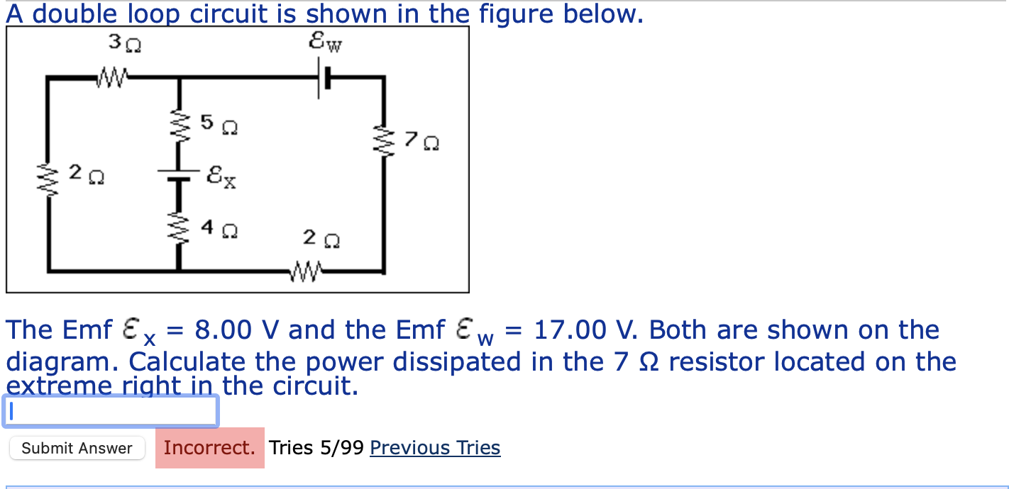 Solved A double loop circuit is shown in the figure | Chegg.com