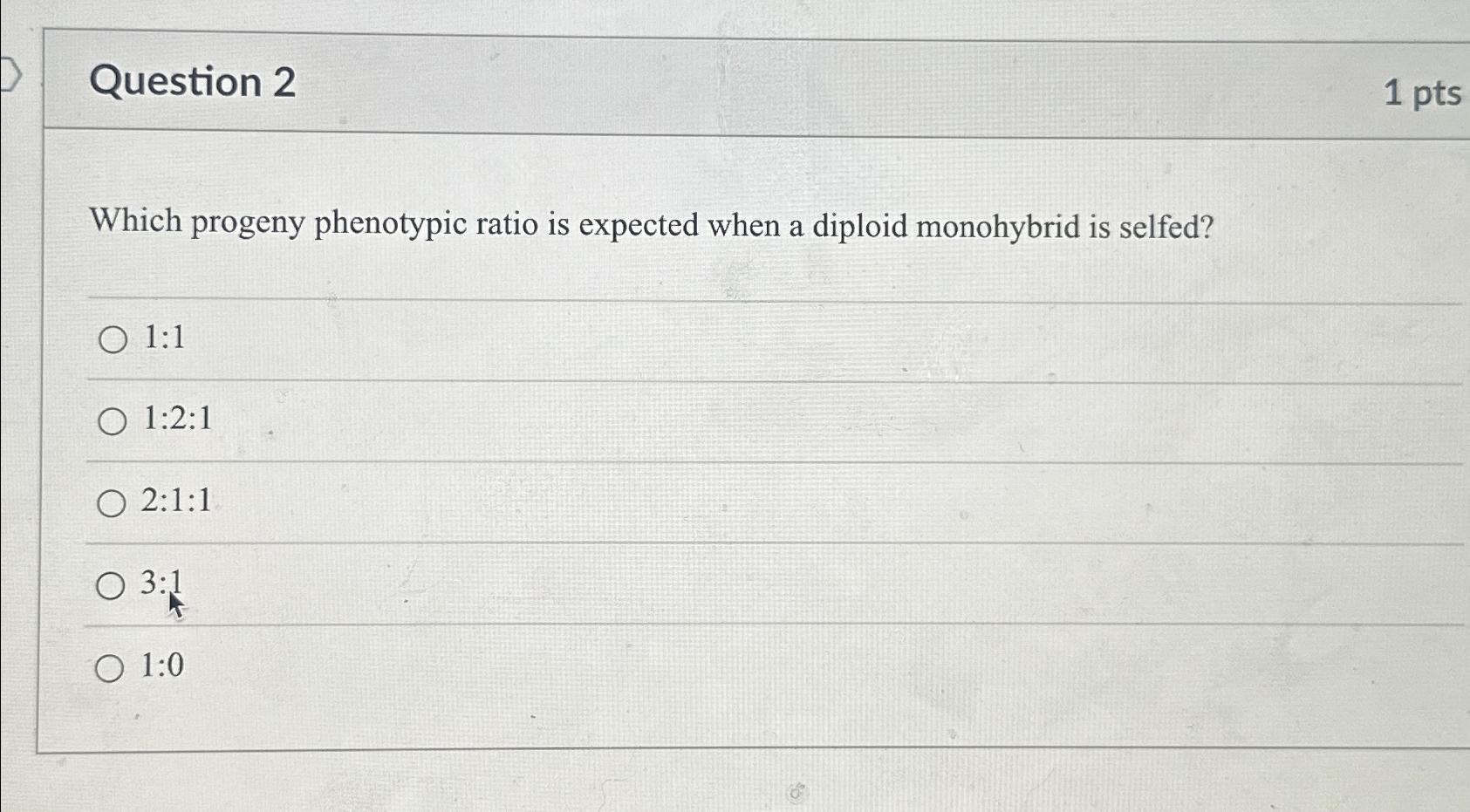 Solved Question 21 ptsWhich progeny phenotypic ratio is | Chegg.com Solved Question 21 ptsWhich progeny phenotypic ratio is | Chegg.com